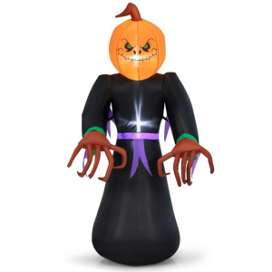 Inflatable halloween Pumpkin Head Warlock Reaper With In Built LED ...
