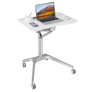 Standing laptop desk with rollers / Rolling stand up desk for laptops ...